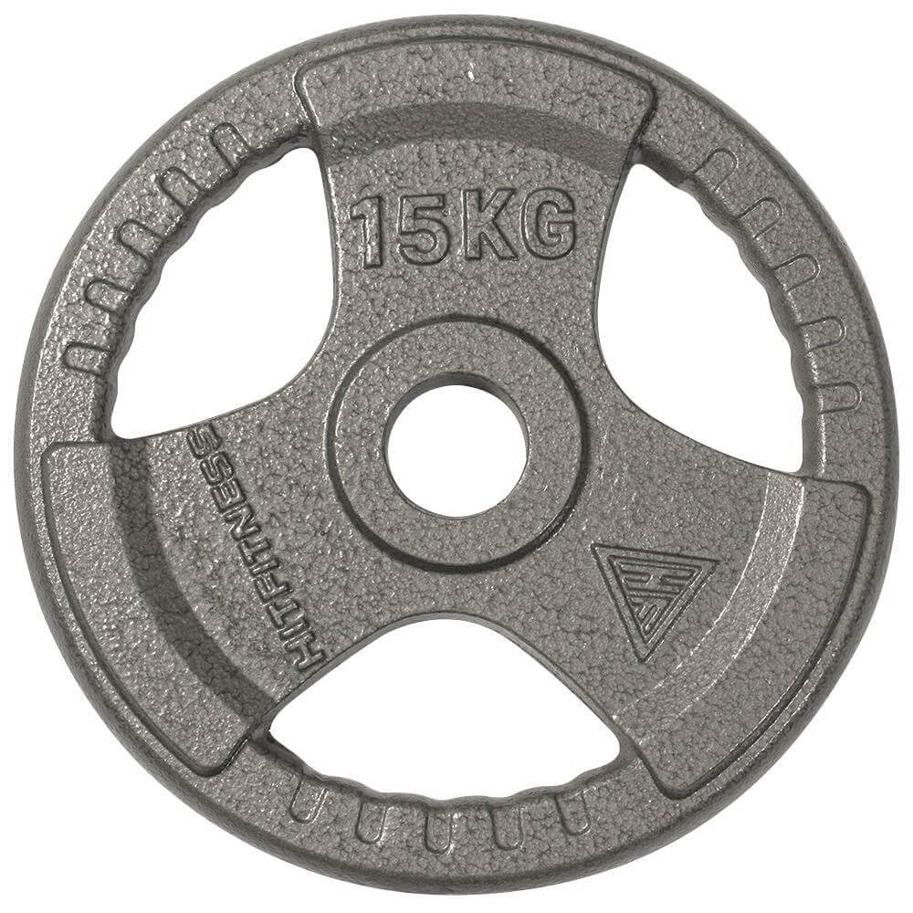 Hit Fitness Olympic Cast Iron Tri-Grip Disc | 15kg | Strength | Hit ...